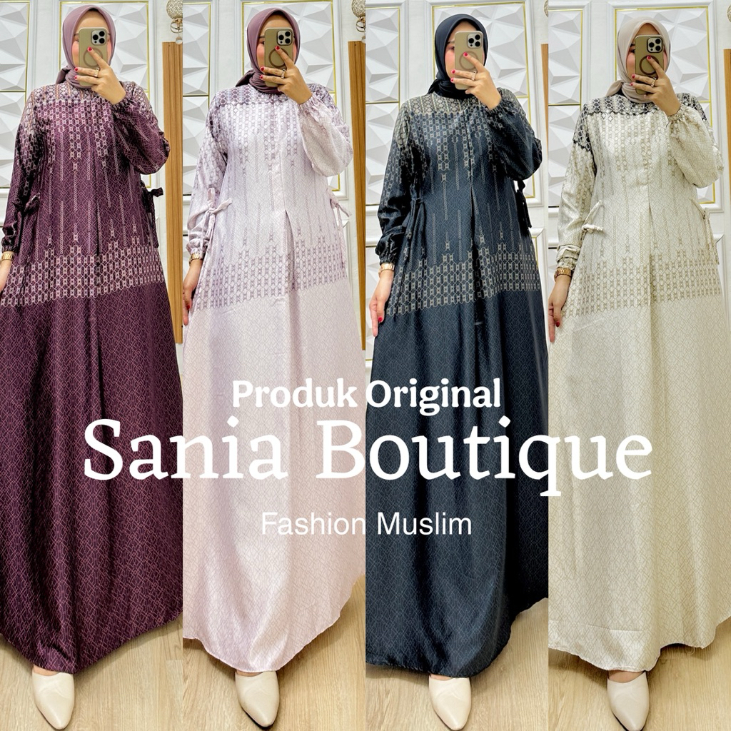 Jual Gamis Silk Premium Grade A Motif Delisa Terbaru Elegan Mewah Ready ...
