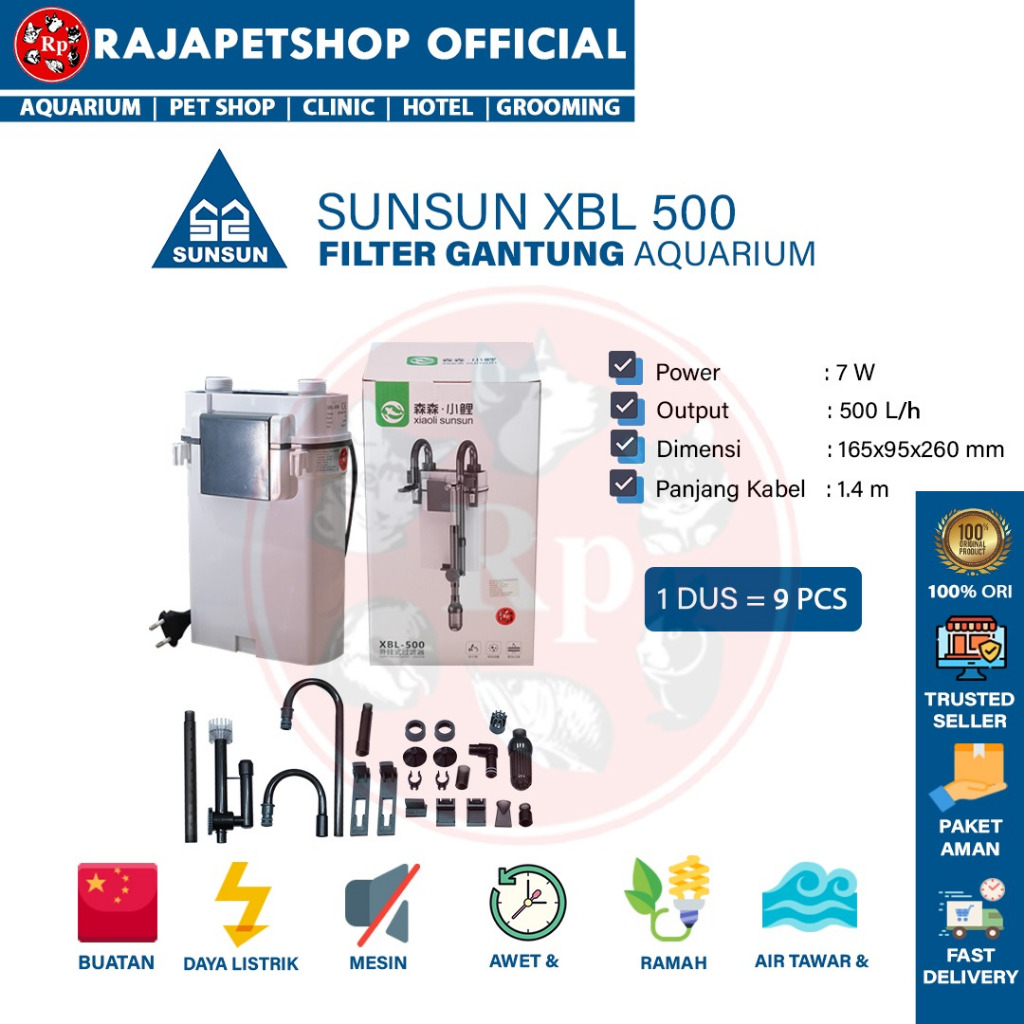 Jual ( HANG ON FILTER ) SUNSUN XBL 500/XBL 600 FILTER GANTUNG AKUARIUM ...
