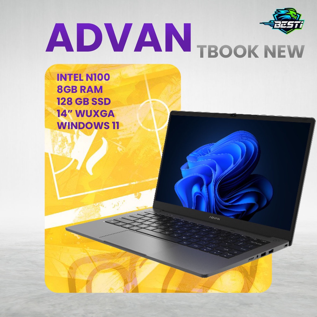 Jual Laptop ADVAN T-BOOK NEW Intel N100 8GB RAM 128GB SSD Windows 11 ...