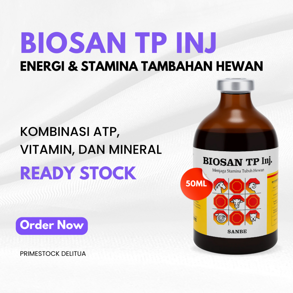 Jual BIOSAN TP Injeksi 50ml Sanbe: Peningkat Stamina dan Daya Tahan ...