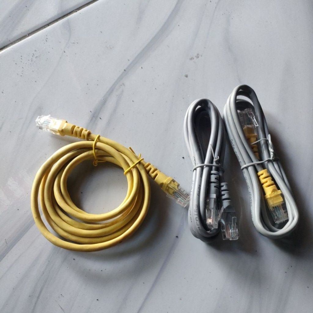 Jual KABEL LAN ETHERNET UTP BAWAAN ROUTER GIGABIT 1 METER 8 PIN ...