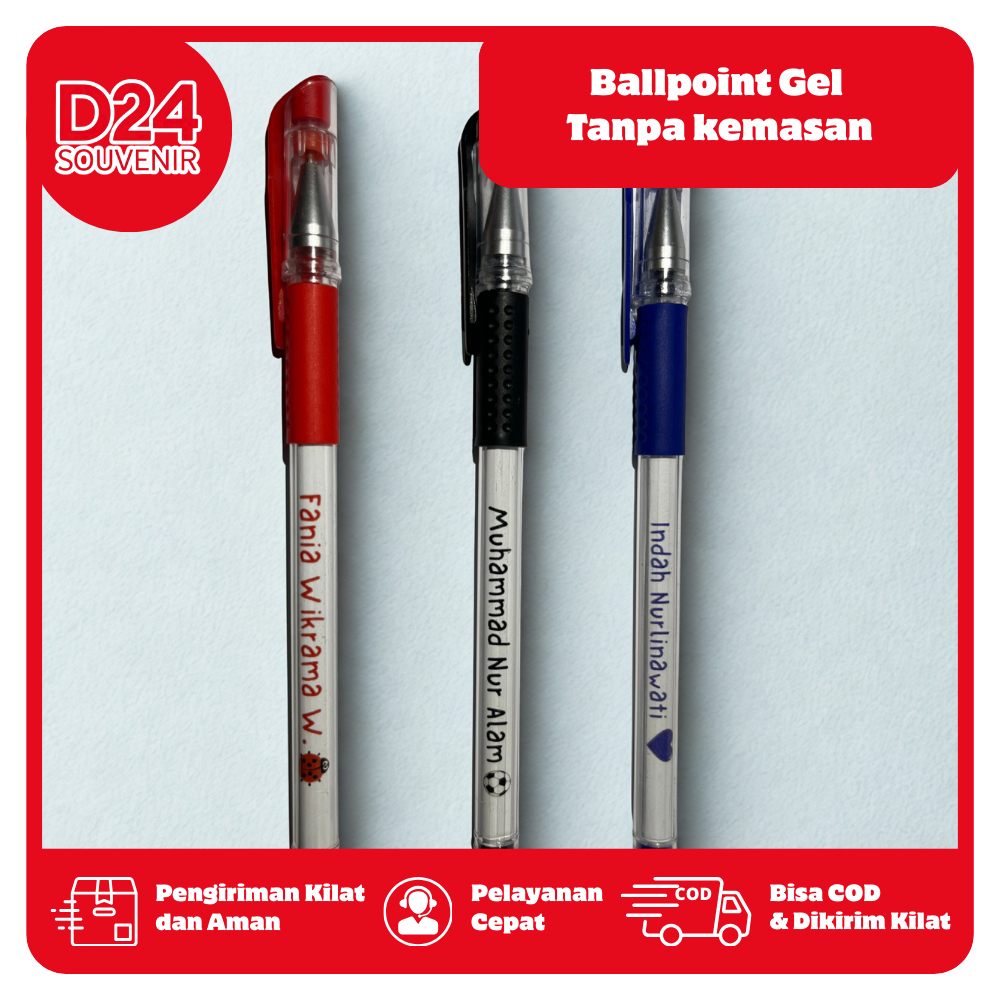 Jual ( 1 Hari Jadi )Ballpoint bolpen pulpen pena Gel Custom Desain ...