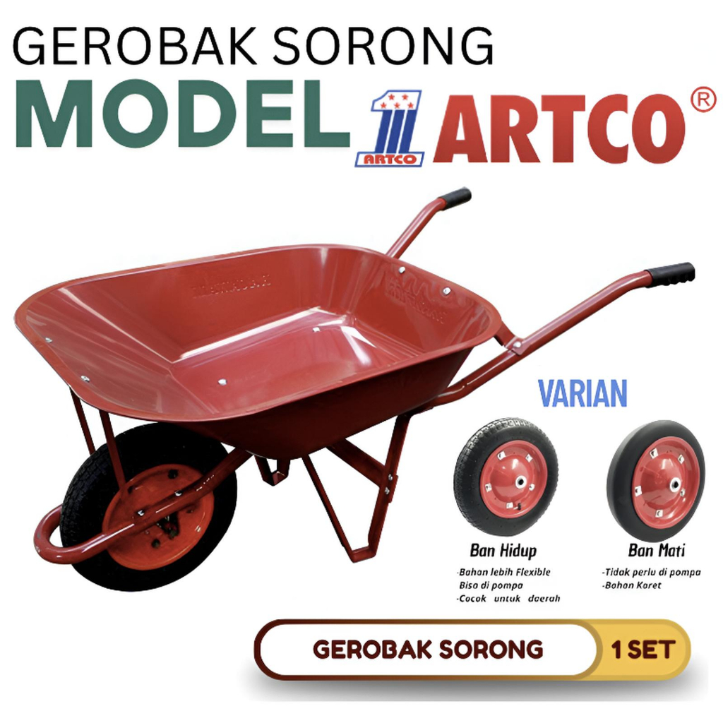Jual Model Artco Gerobak Sorong / Gerobak Cor / Gerobak Dorong Pasir ...