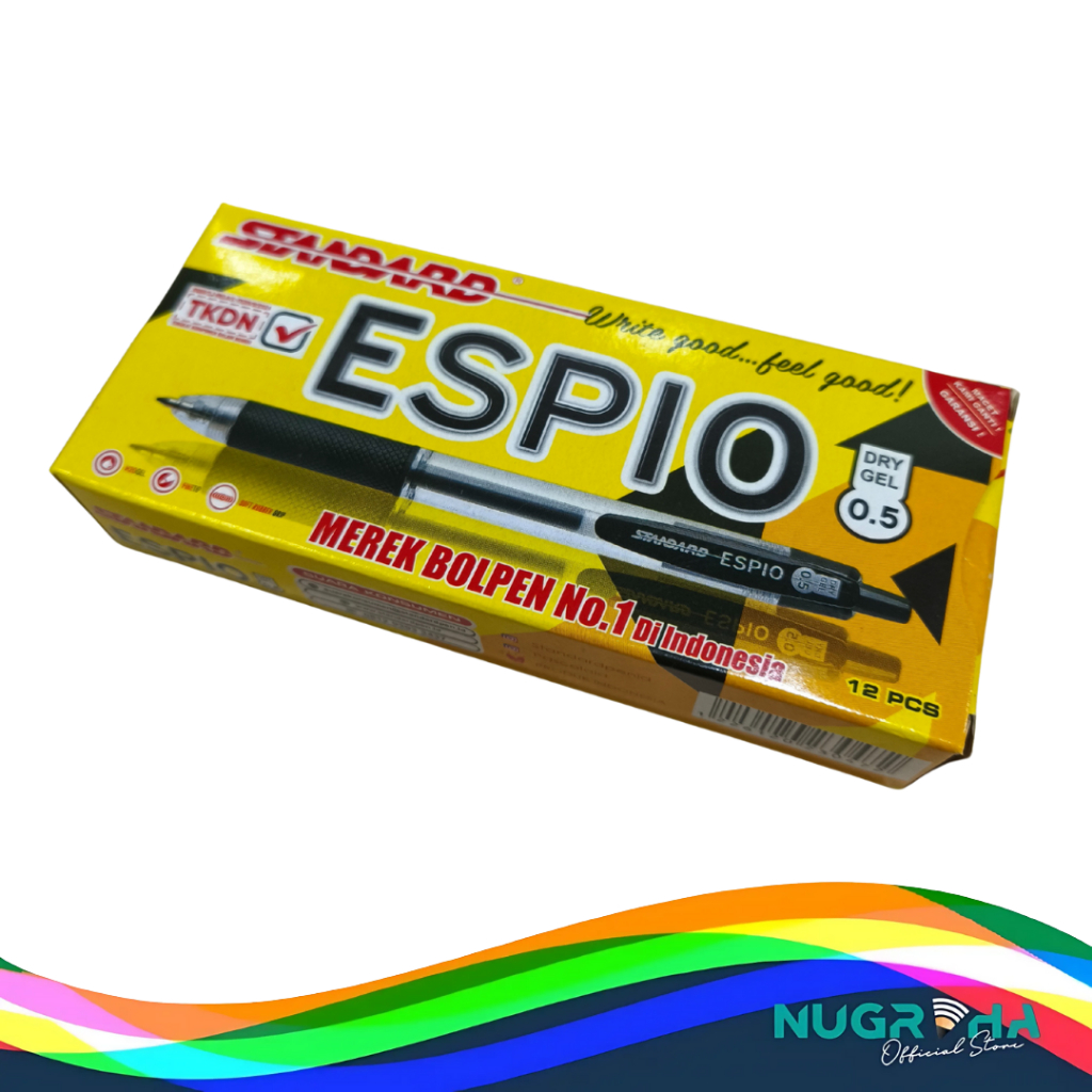 Jual Pulpen Pena Pen Bolpen Ballpont STANDARD Espio Dry Gel 0.5 - 1 ...