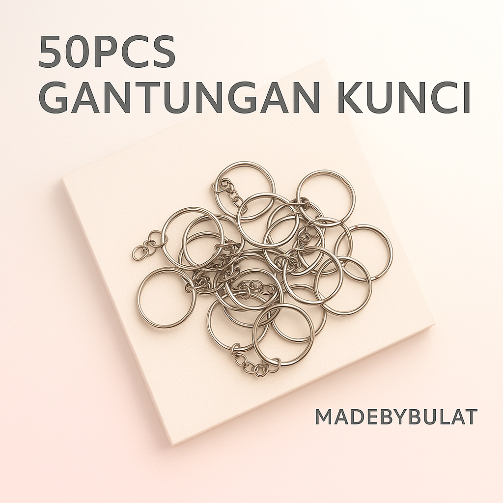 Jual MADEBYBULAT - 50 PCS RING GANTUNGAN KUNCI BESI GERIGI RANTAI ...