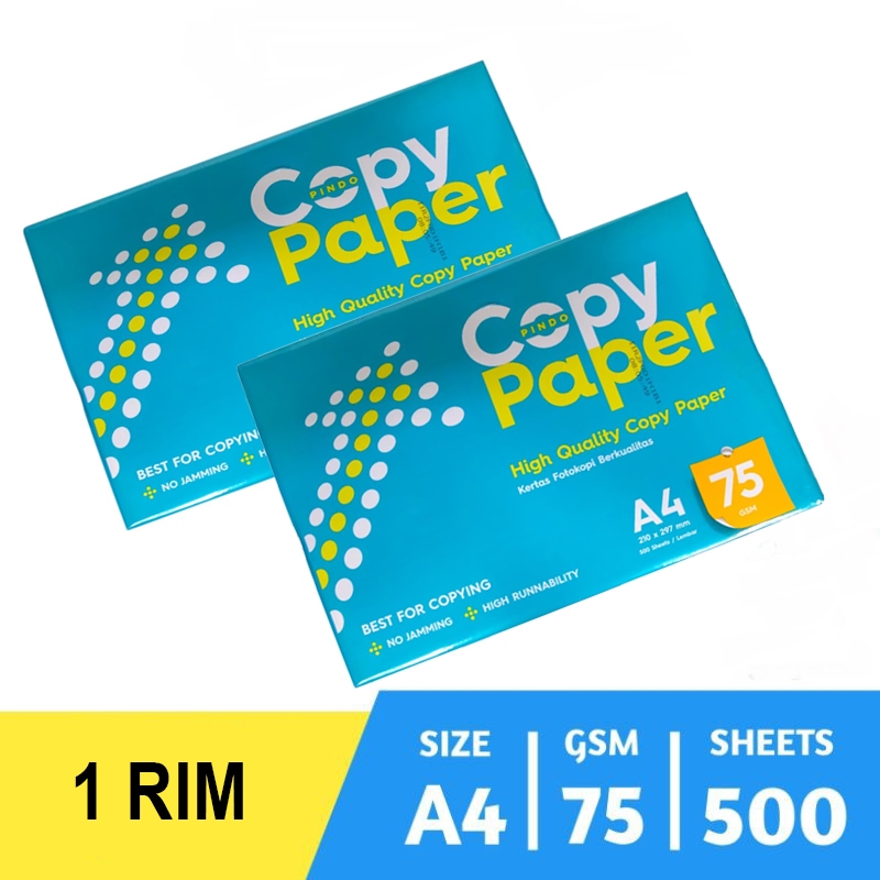 Jual COPY PAPER Kertas HVS A4 F4 75 Gsm Print & Fotocopy (1 Rim = 500 ...