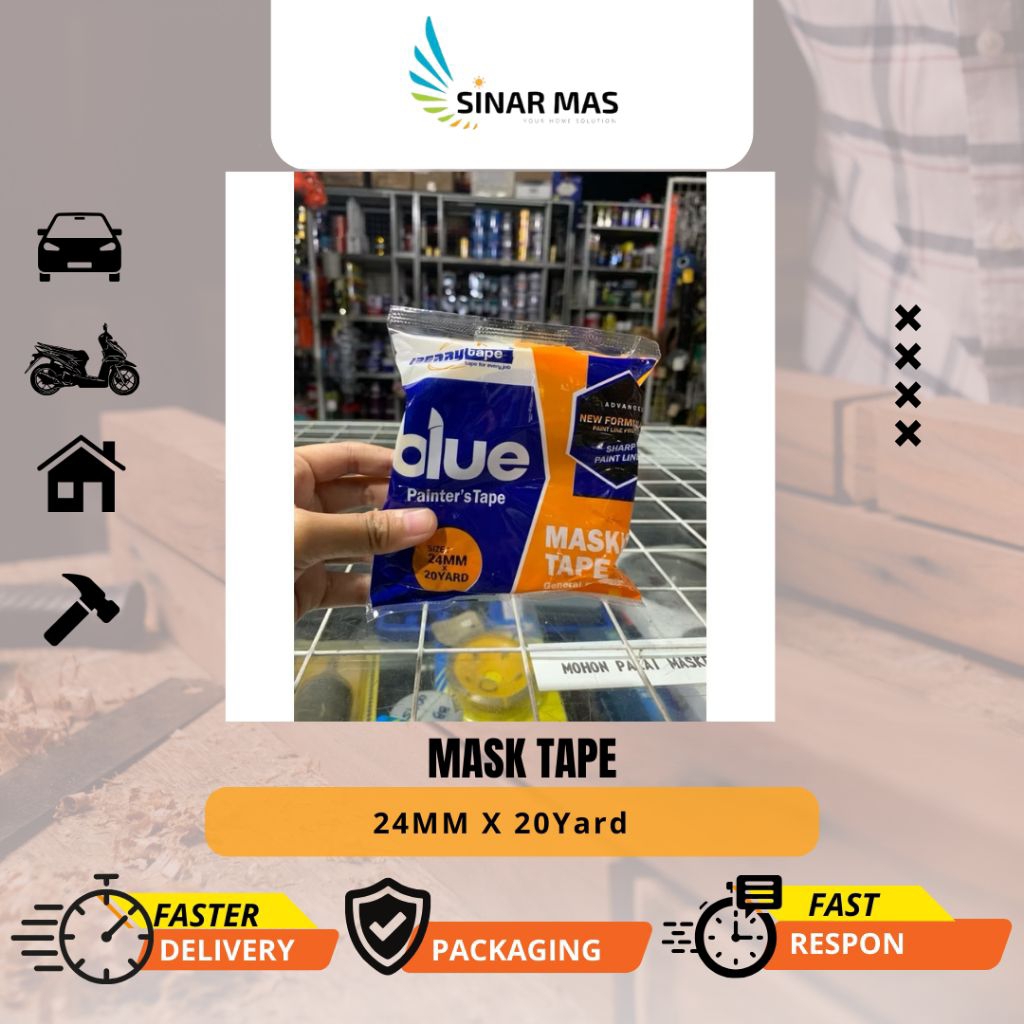 Jual Masking Tape Berry 24 MM / Lakban Kertas Masking Tape Berry 24 MM ...