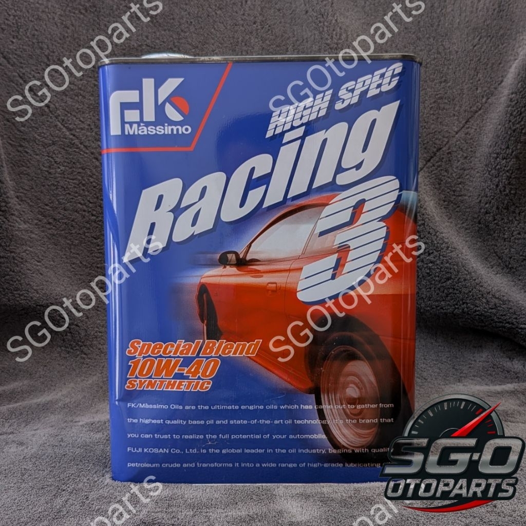 Jual Oli FK Massimo High Spec Racing 3 10W-40 100% Synthetic 4 Liter ...