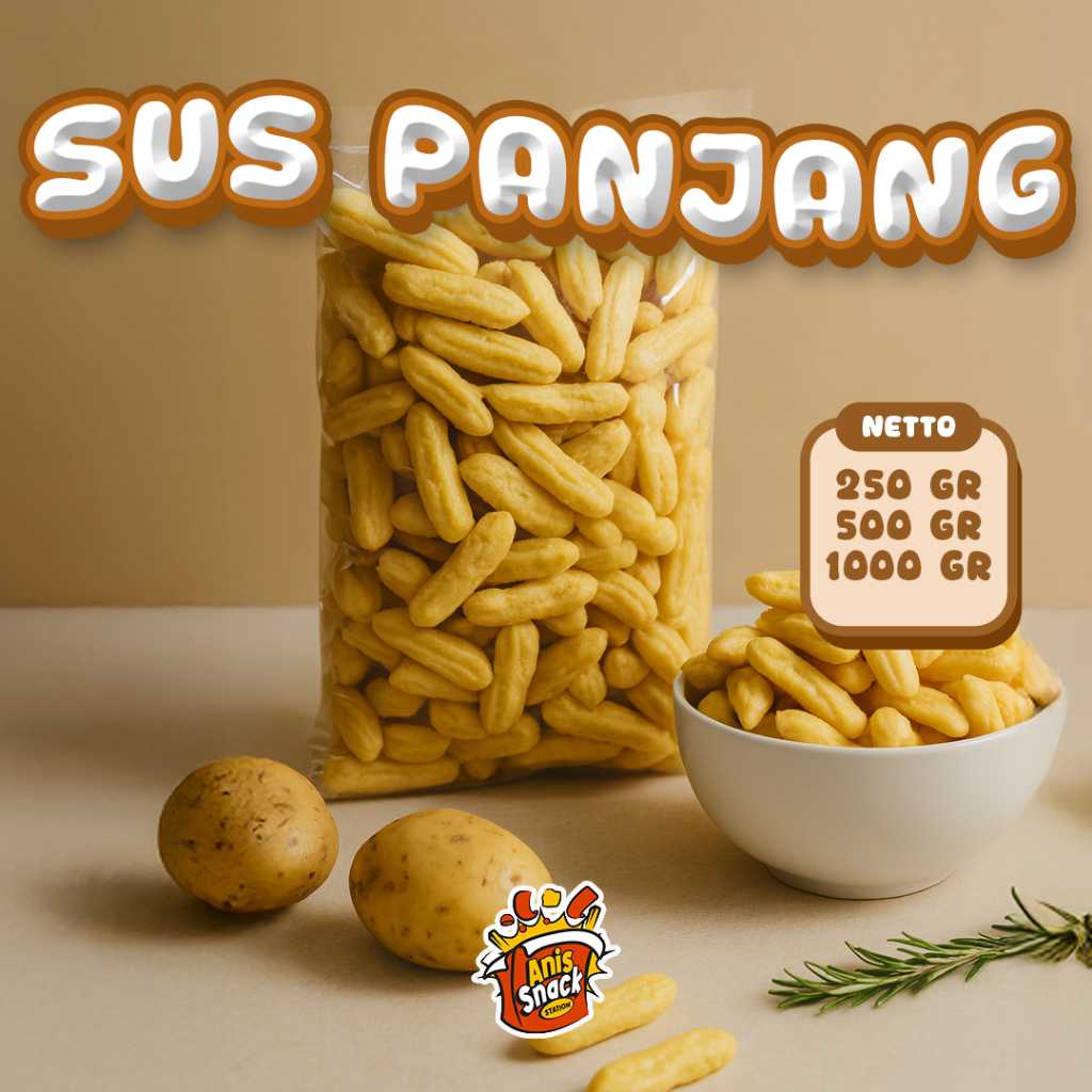 Jual Sus Kering Enak & Renyah / Sus Asin Bulat / Sus Asin Panjang ...