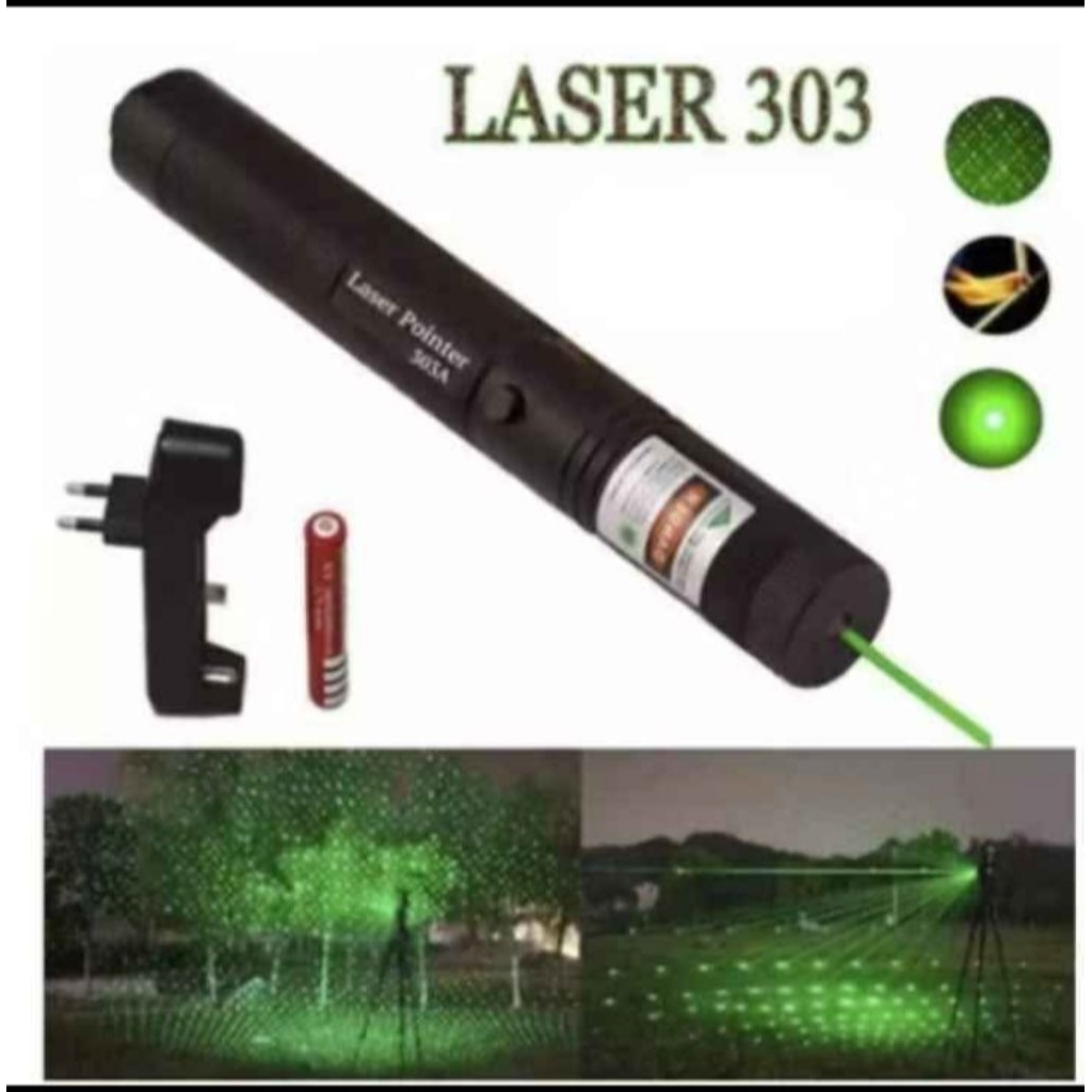 Jual Laser Hijau // Green Laser Pointer // Senter Laser 303 | Shopee ...