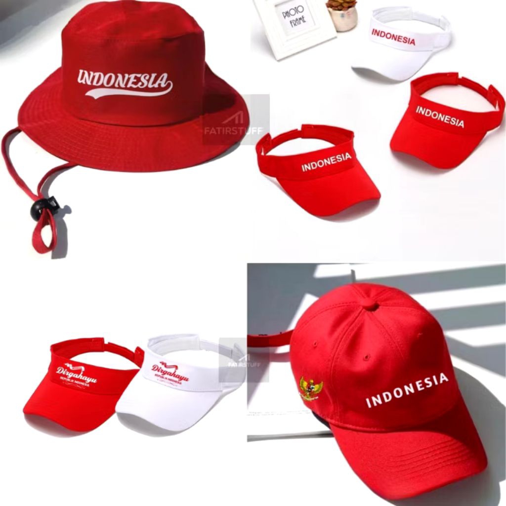 Jual Topi logo indonesia 17 Agustusan Hut RI 2025 Topi bordir Logo ...