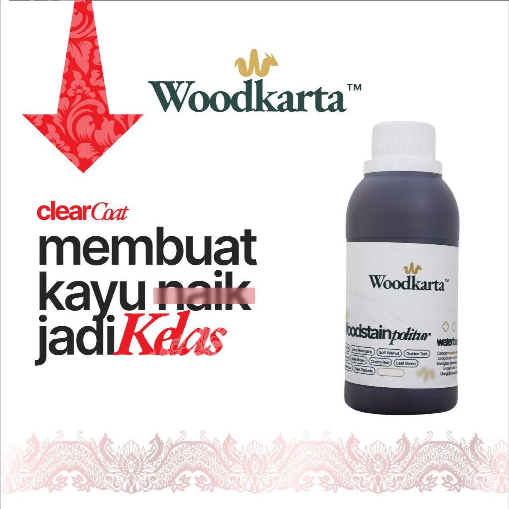 Jual Woodkarta Politur Plitur Water Based woodstain finishing 250gr ...