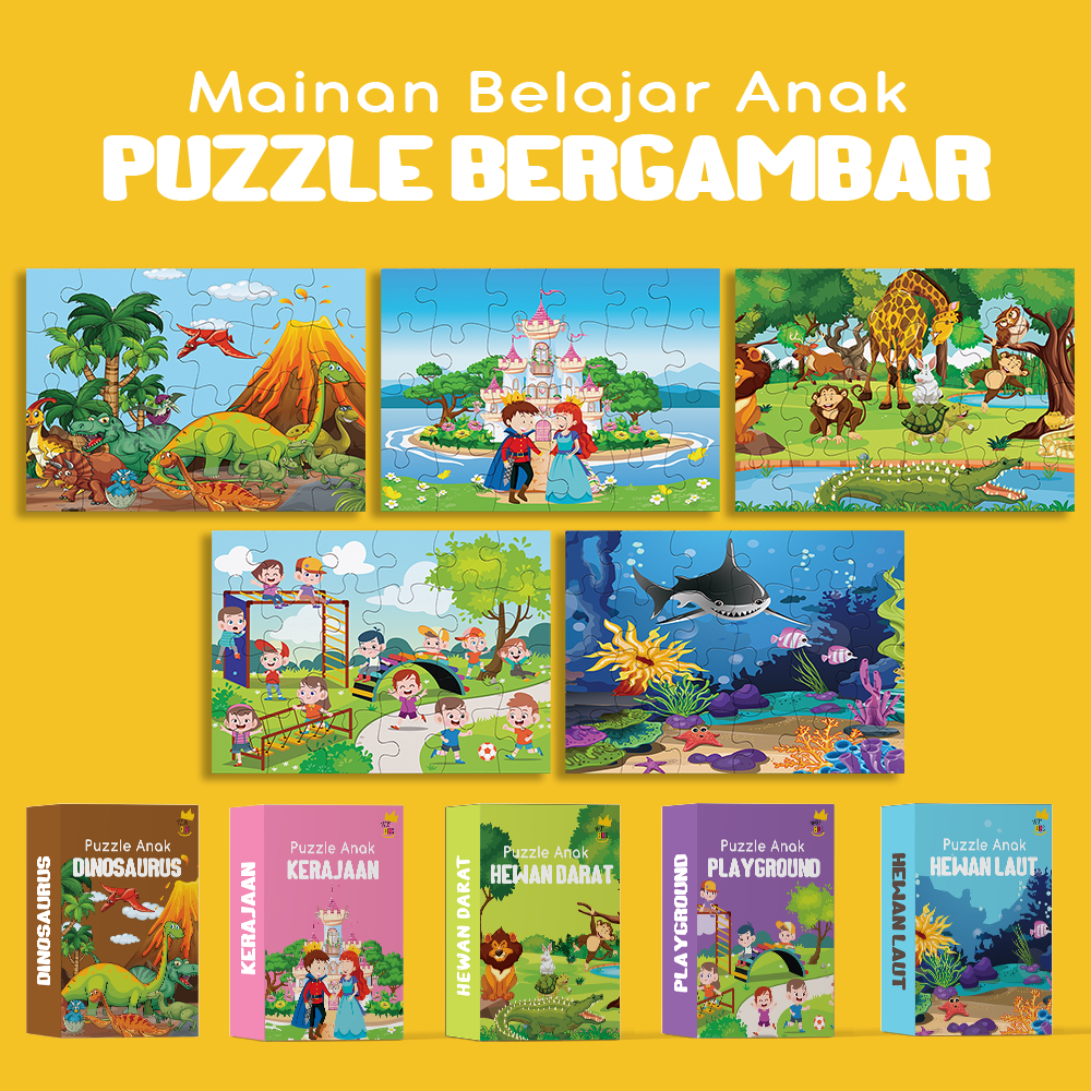 Jual MAINAN PUZZLE EDUKASI ANAK BALITA TK PAUD SD HEWAN DARAT HEWAN ...
