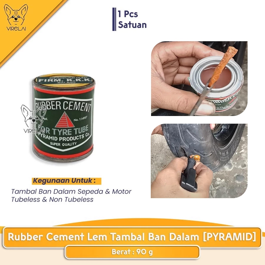 Jual [90 gram] Rubber Cement Lem Cacing Tubeless Karet Tambal Tip Top ...