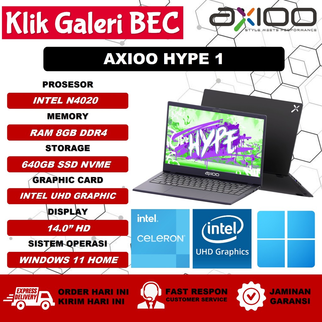 Jual Laptop Baru Axioo Hype 1 Ram 8 GB Ssd 328 GB Garansi Resmi Axioo ...