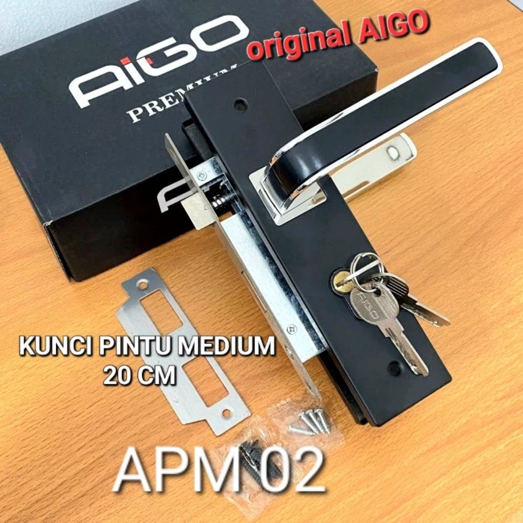 Jual Kunci Pintu Rumah Handle Selot Kamar Tidur AiGO Sedang 20 cm ...