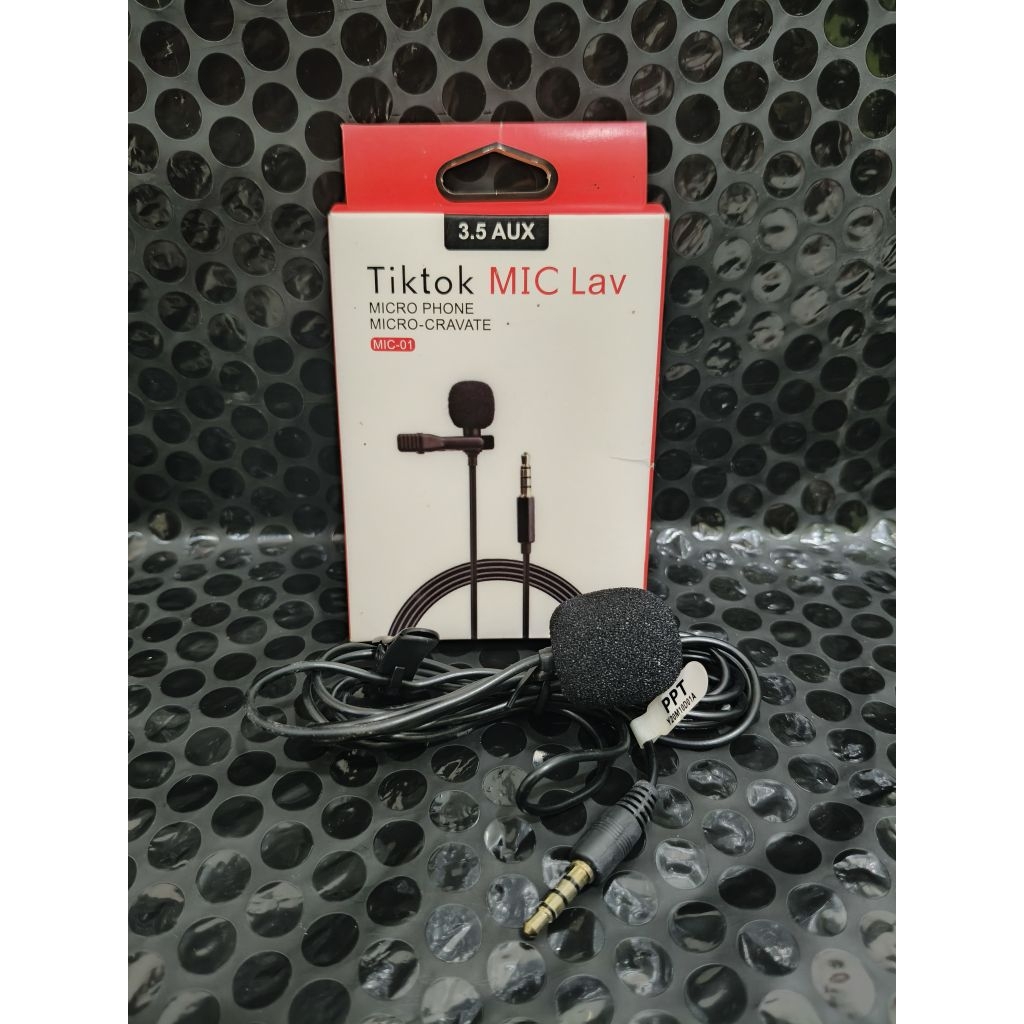 Jual MIC YOUTUBER 3.5MM Microphone with clip on - MIC Tik Tok Lav Clip ...