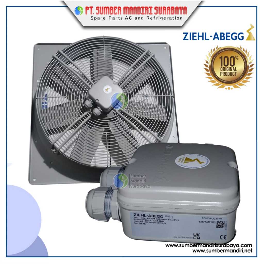 Jual AXIAL FAN ZIEHLABEGG FOR MHDE FC050-VDQ.4F.V7 (WITH FRAME ...