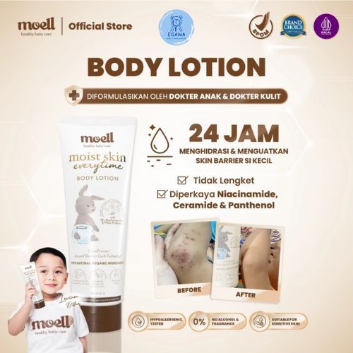 Jual Moell Body Lotion Bayi 185gr - Untuk Kulit Sensitif & Kering ...