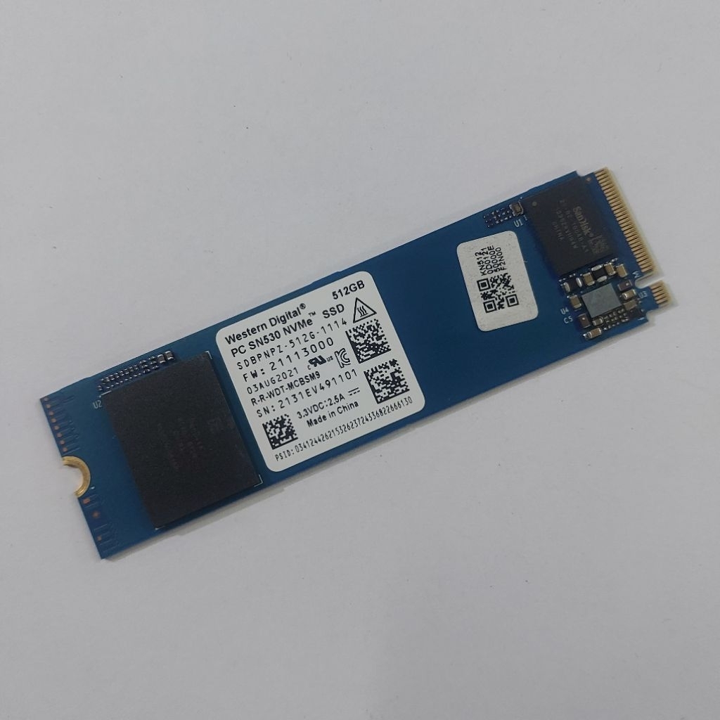 Jual SSD M2 Nvme WD SN530 SN550 500Gb / 512Gb 2280 Gen3 x4 Second ORI ...