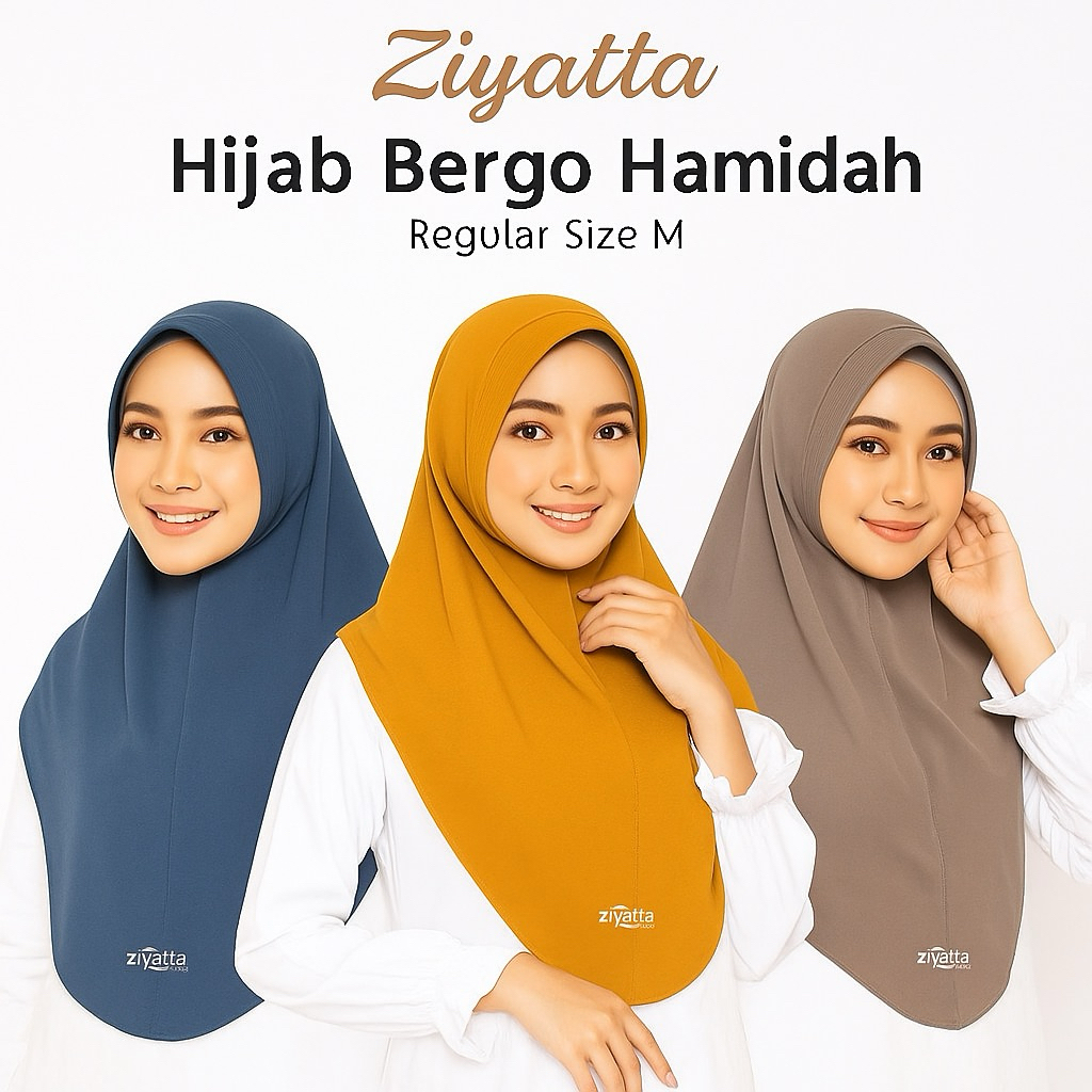 Jual Ziyatta - Hijab Instan Bergo Hamidah Sporty Size M Menutup Dada - Jilbab Daily - Jersey ...