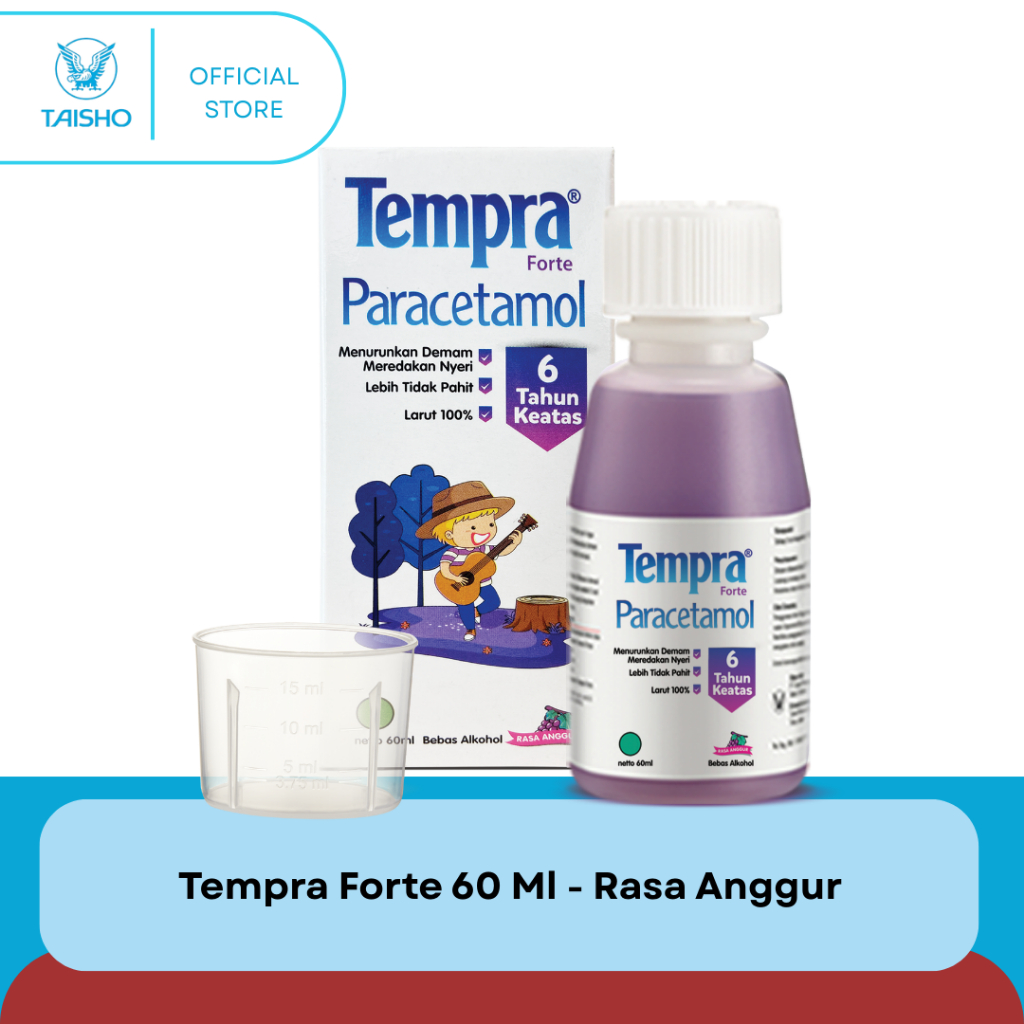 Jual Tempra Forte Paracetamol Anak Rasa Anggur 60ml | Shopee Indonesia