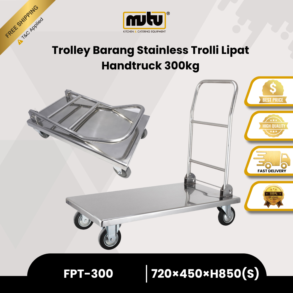Jual Troli Lipat Stainless Trolley Handtruck Dorong Pengangkut Barang ...