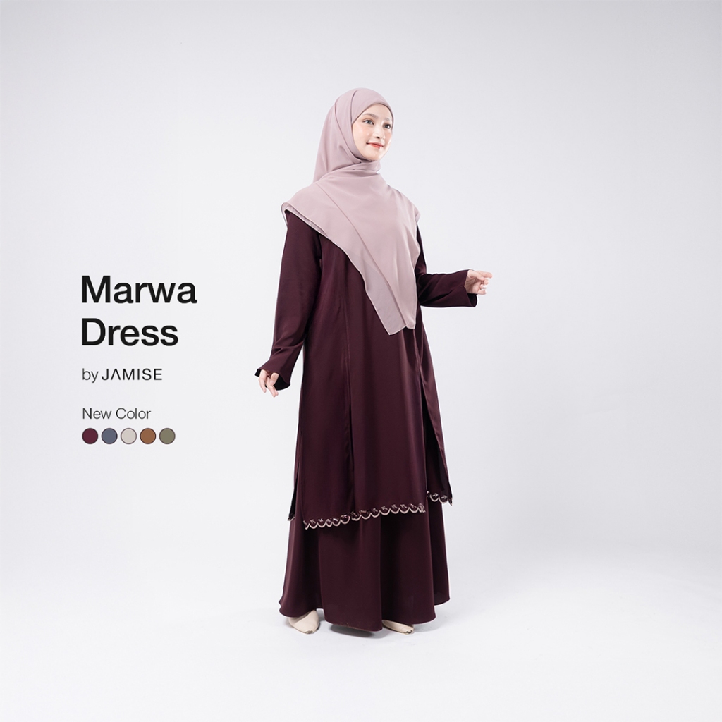 Jual Jamise | Marwa Dress - Tunik & Skirt | Gamis One Set Malaysian ...