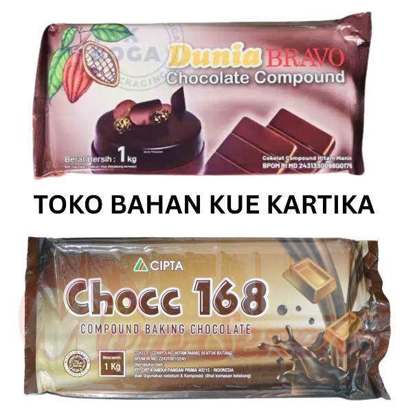 Jual Dunia Coklat Batang Compound Bravo 1kg / Chocc 168 Coklat Batang ...