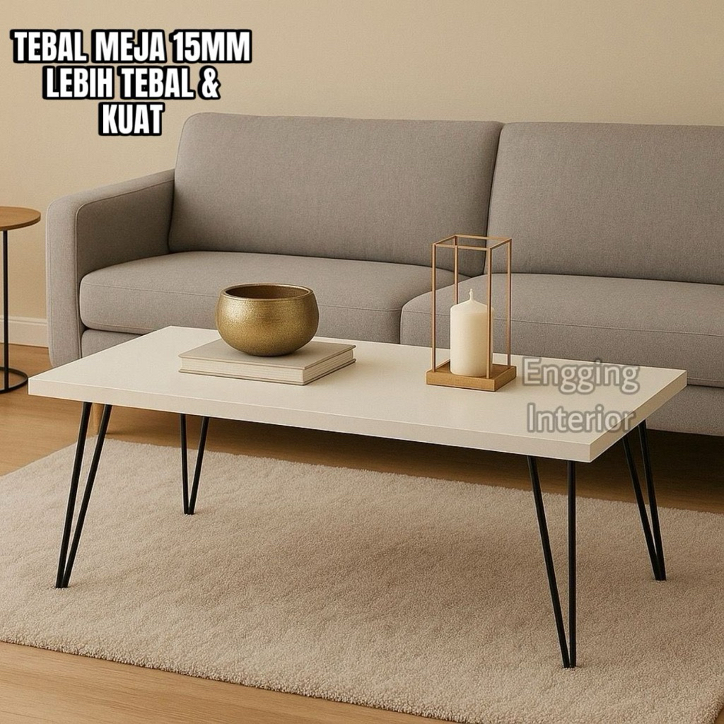Jual Meja ruang tamu Minimalis Kaki Besi meja kopi modern table elegan ...
