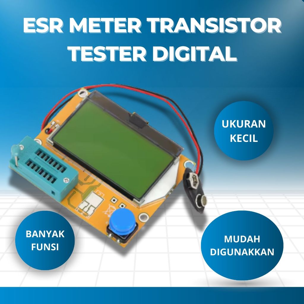 Jual ESR Meter Transistor Tester Digital RCD LCR T4 LED Mosfet Dioda ...