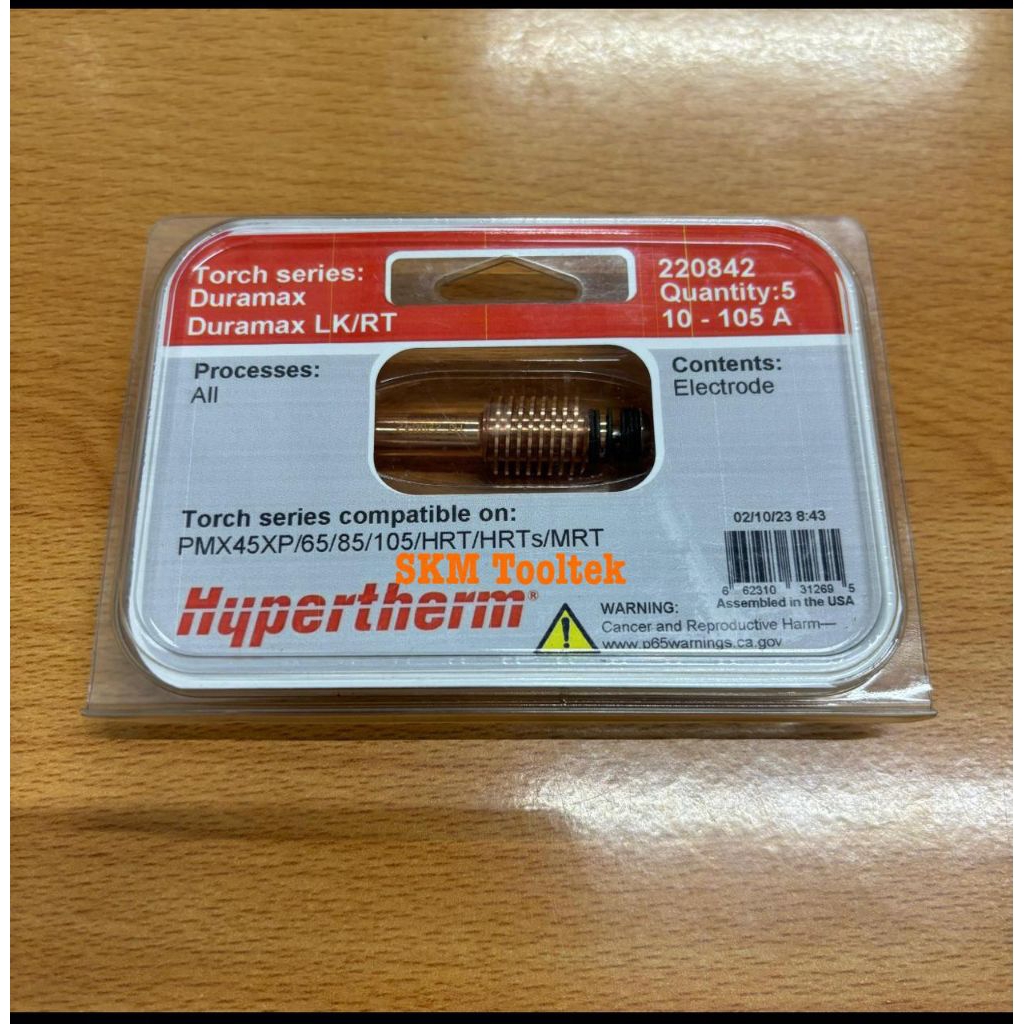 Jual Hypertherm Usa Electrode Plasma Cutting 220842 10-105 A (Per Pack ...