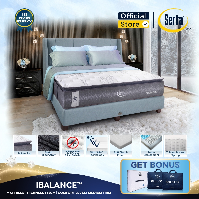 Jual SERTA iBalance [Medium Firm] - Kasur Spring Bed with Cooling Tech ...
