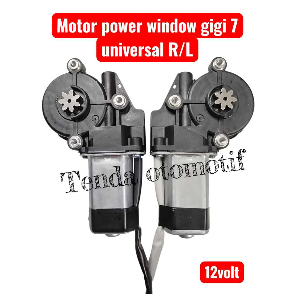 Jual MOTOR POWER WINDOW GIGI 7 LOBANG 3 KIRI DAN KANAN 12VOLT UNIVERSAL ...