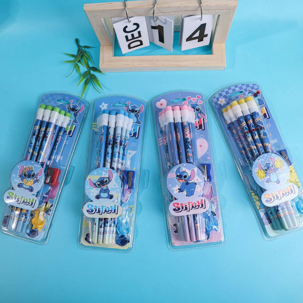 Jual {Lilo Stitch} Set Pensil HB + Rautan Premium Lucu dan Imut ...