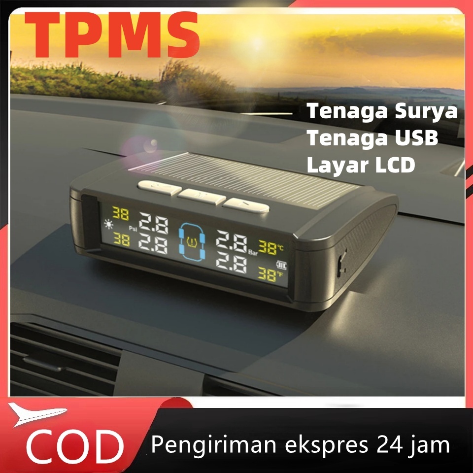 Jual TPMS Alarm Pengukur Tekanan Ban System Mobil Dengan Layar LCD ...