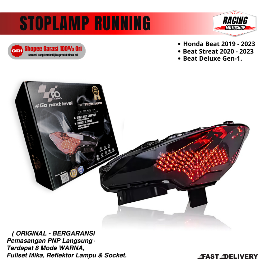 Jual Lampu Rem Runing Beat New BEAT DELUXE Street Beat Eco 2020 - 2024 ...