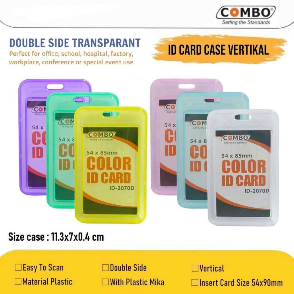 Jual Tempat Kartu / ID Card Case 2 sisi / Casing ID 2070D/ Transparant ...
