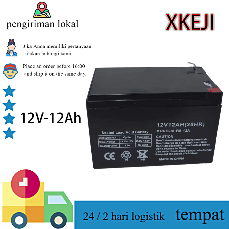 Jual Baterai 12V 12AH Baterai Tertutup Baterai Asam Timbal Isi Ulang ...