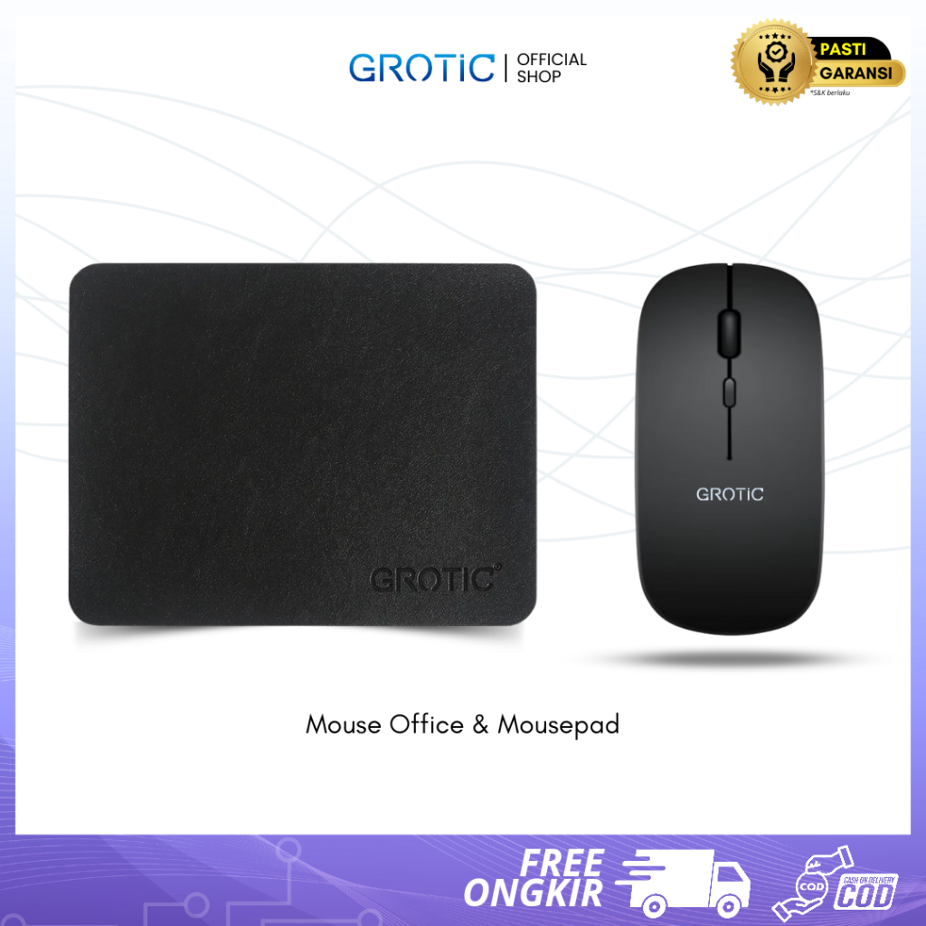 Jual GROTIC Bundle Mouse Wireless Rechargeable Silent Click 2.4Ghz ...