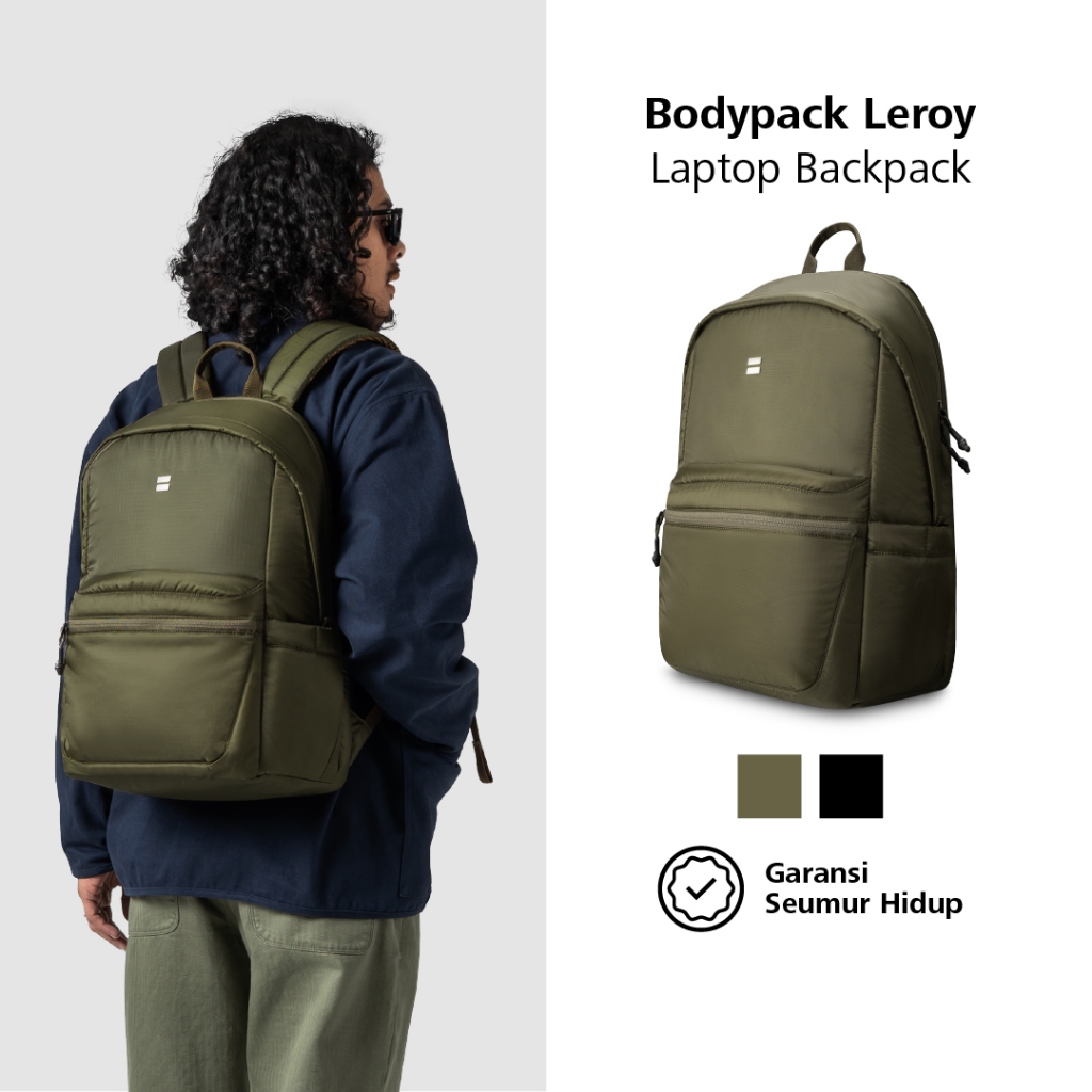Jual Bodypack Leroy Laptop Backpack 15-Inch Tas Ransel Kerja Kuliah ...