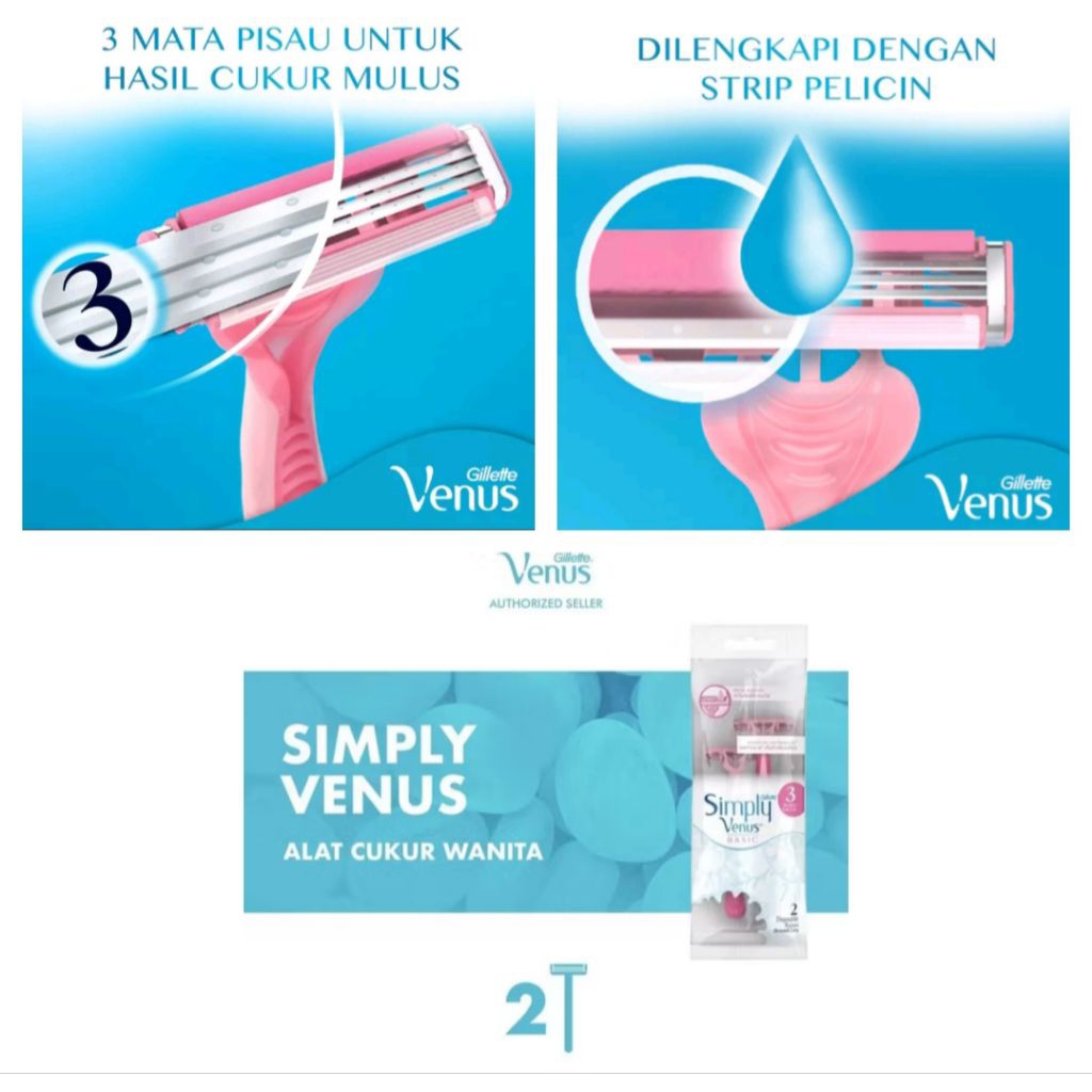 Jual Gillette Venus Simply isi 2 pcs | Shopee Indonesia