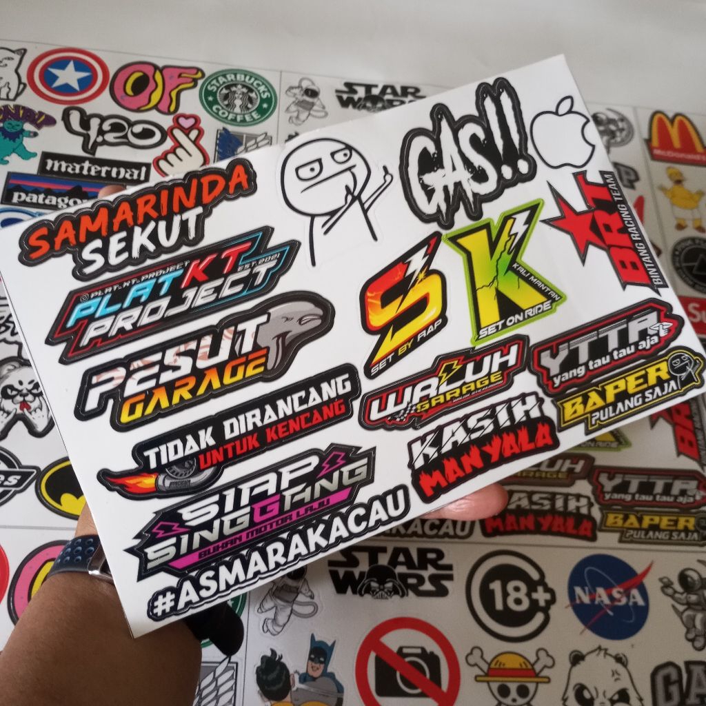 Jual Paketan stiker SMD SEKUT X PLAT KT ANTI AIR SUPER TEBAL SUDAH DI ...