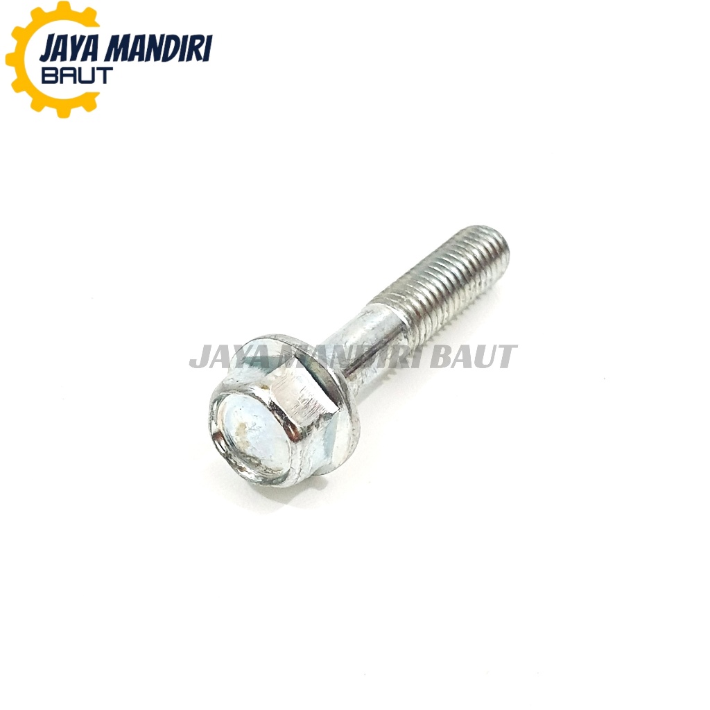 Jual Baut Topi M8 X 35 Kunci 12 Ulir 12 Baut Topi 8x35 Putih Panjang 35mm | Shopee Indonesia