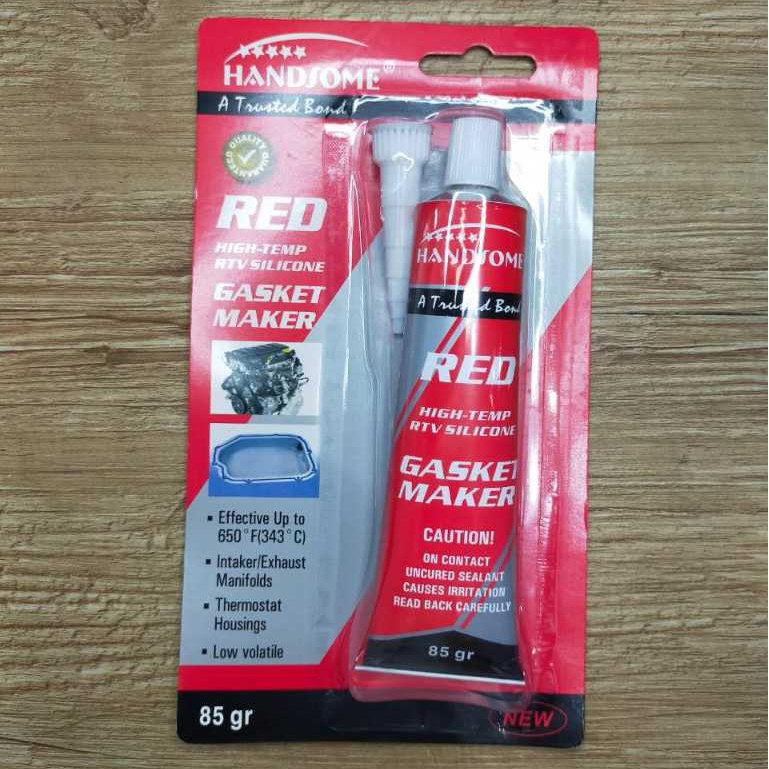 Jual HANDSOME Lem Sealant Red Silicone 85 Gram Lem Gasket Merah Tahan ...