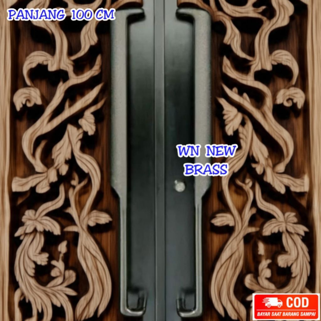 Jual Handle Pintu / Gagang Pintu Rumah Pagar Kuningan Motif Stik 100 cm ...