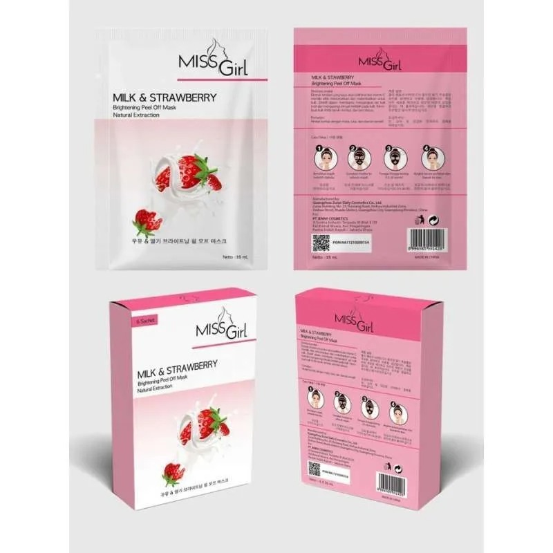 Jual Masker Wajah BOX isi 6 pcs MISS GIRL Peel Off Mask - Ukuran ...