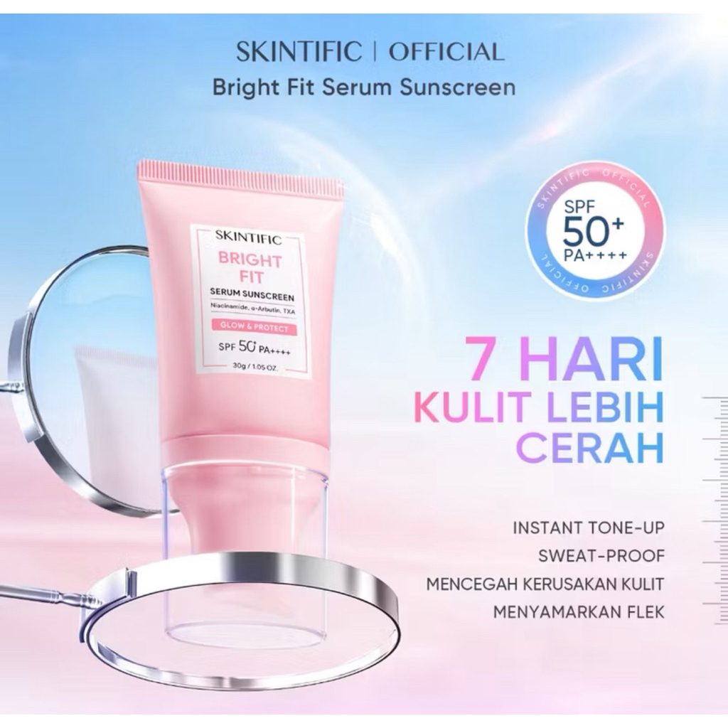 Jual SKINTIFIC - SKINTIFIC BRIGHT FIT SERUM SUNSCREEN 30ml SPF 50+ PA ...