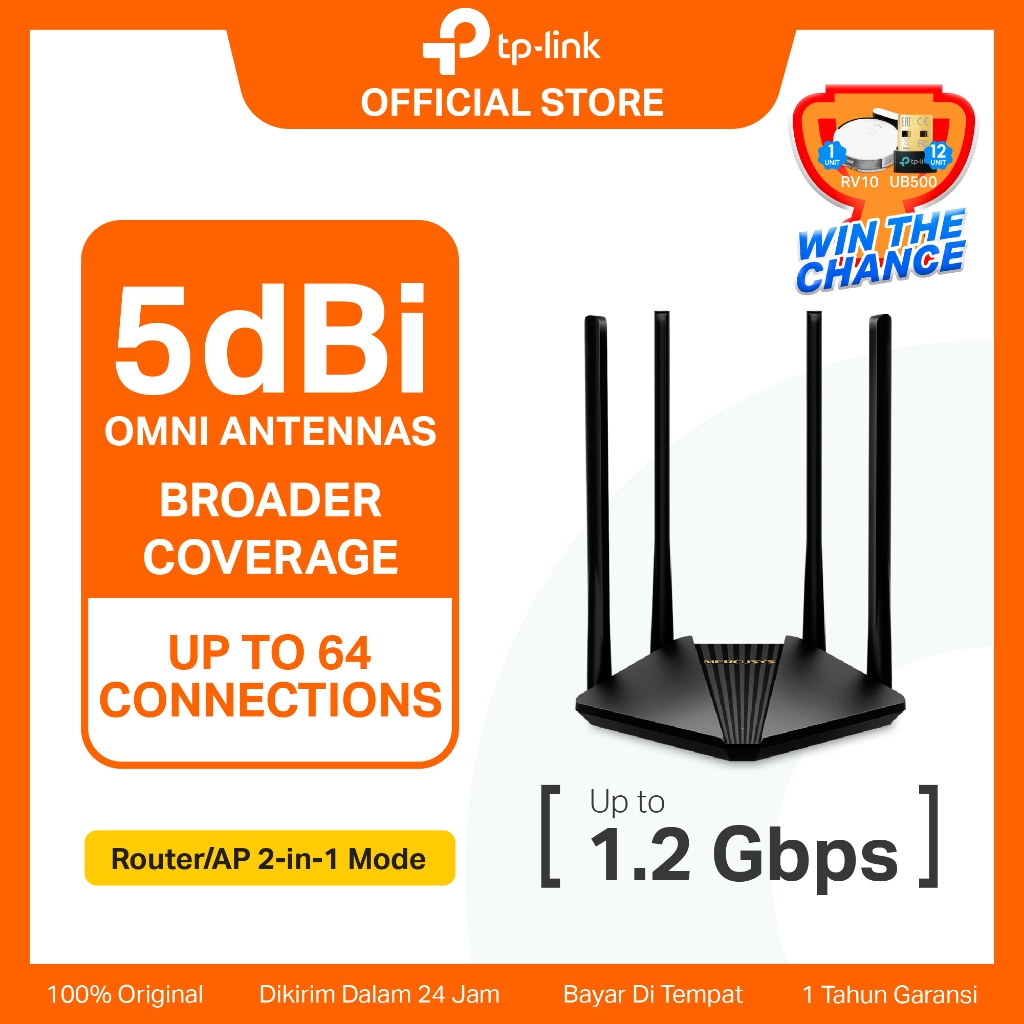 Jual TP-Link | Mercusys MR30G | AC1200 WiFi 5 Router | Dual Band | Gigabit Port | IPv6 IPTV ...