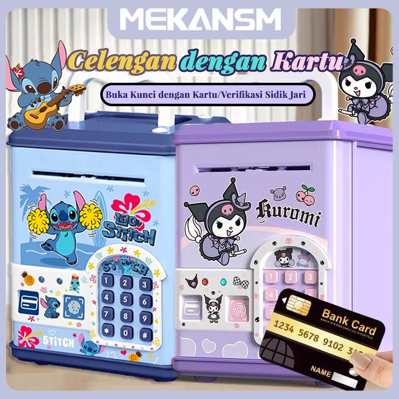 Jual MEKANSM Mainan Celengan Elektrik Kuromi Buka Kunci Sidik Jari Kata ...
